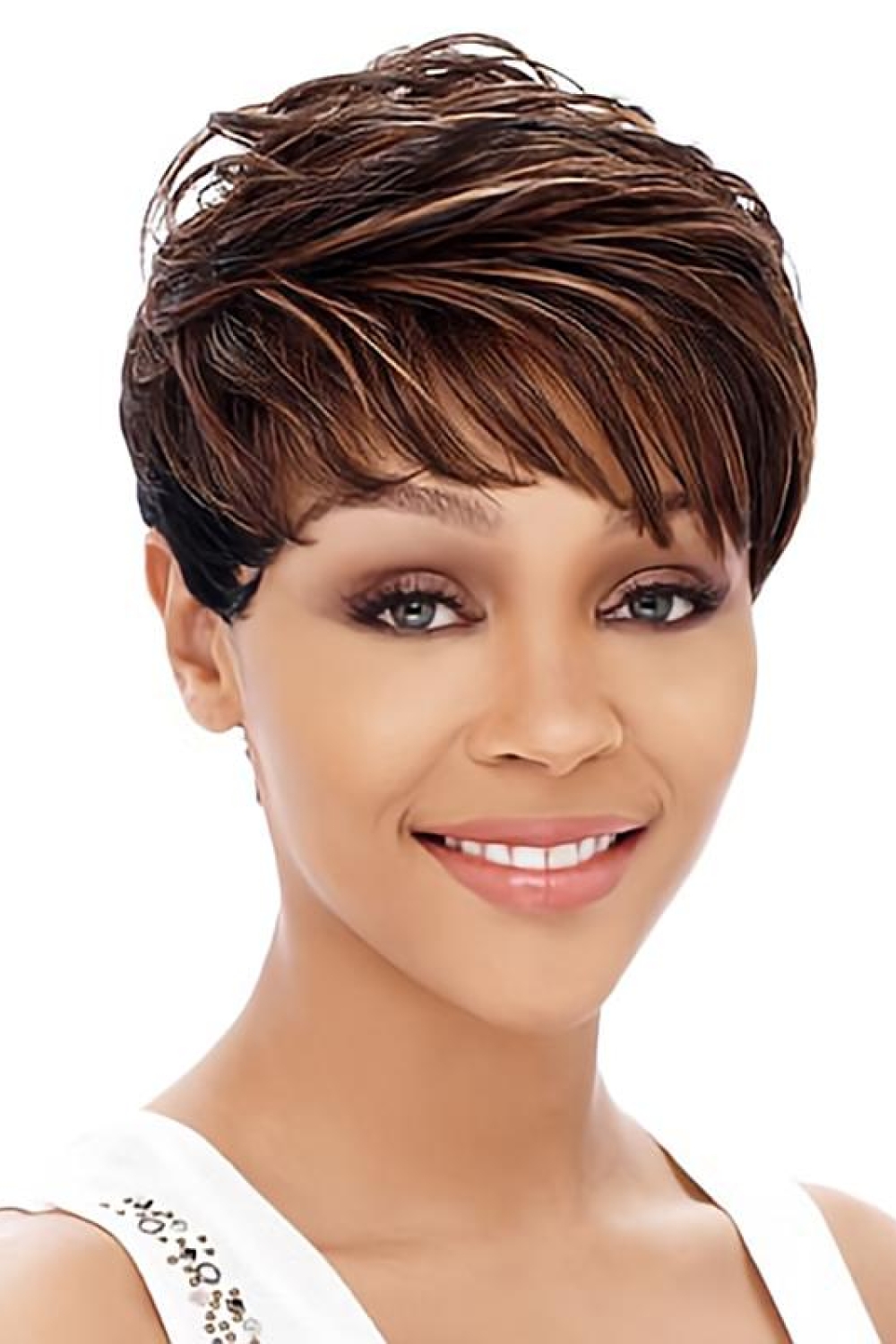 Easy Auburn Straight Cropped African American Wigs | willwigs.com